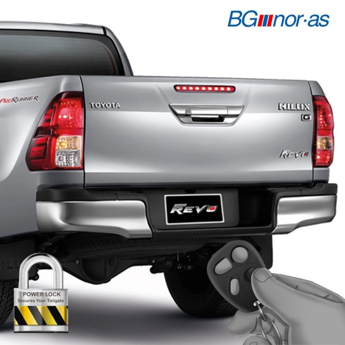 Tailgate Lock, Toyota Hilux Revo 2015-, (oe Keypad) - - Utstyr For Plan ...