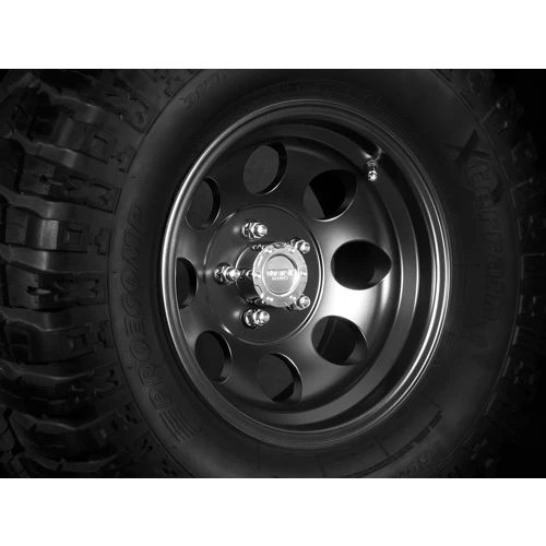 8x15 Et -20 Alloy Wheels, Black, Med Tuv For Yj