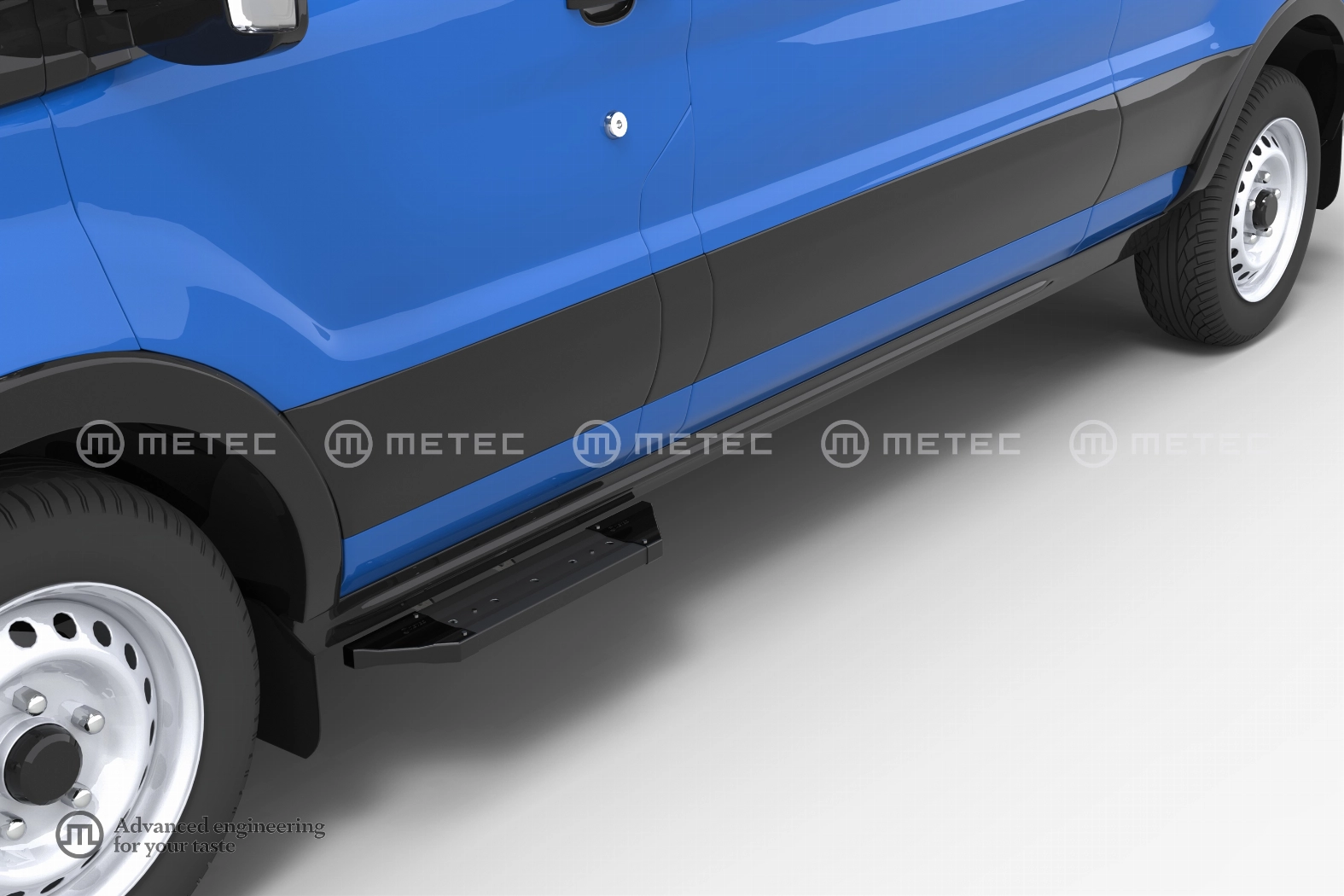 Running Board "problack", Sidedoor Ford Transit/transit Custom
